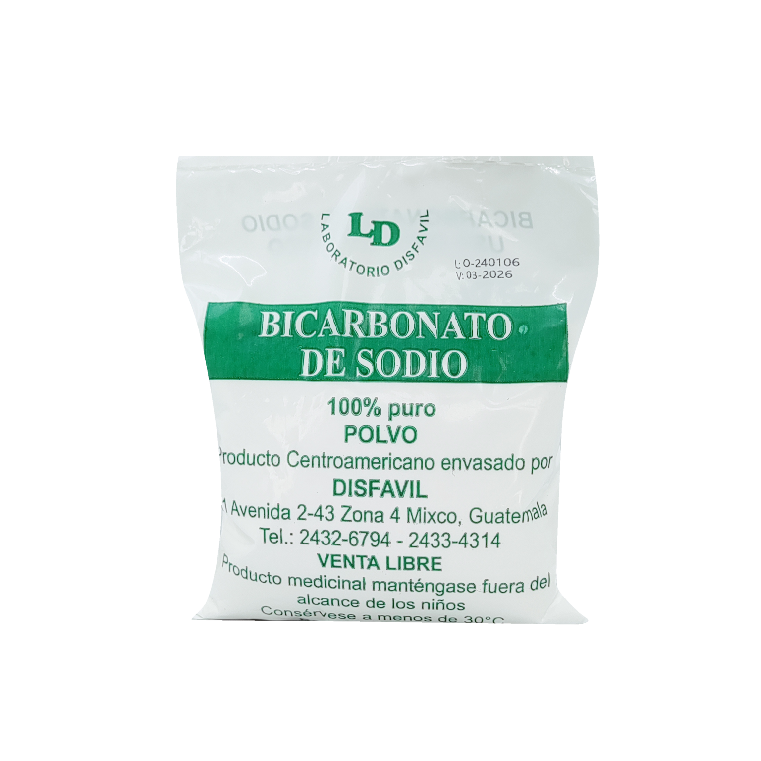 Bicarbonato de Sodio Disfavil, 454gr – Apomedix